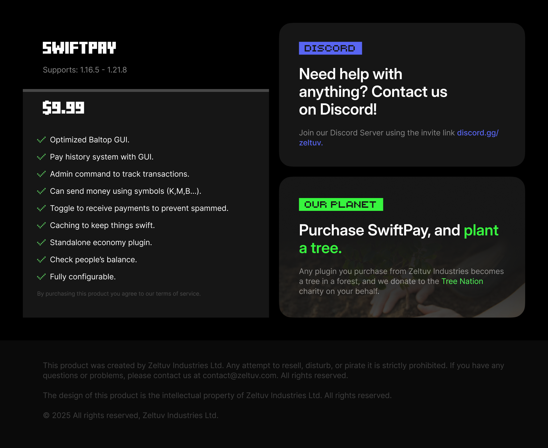 SwiftPay - Light Economy & Pay Plugin | BuiltByBit